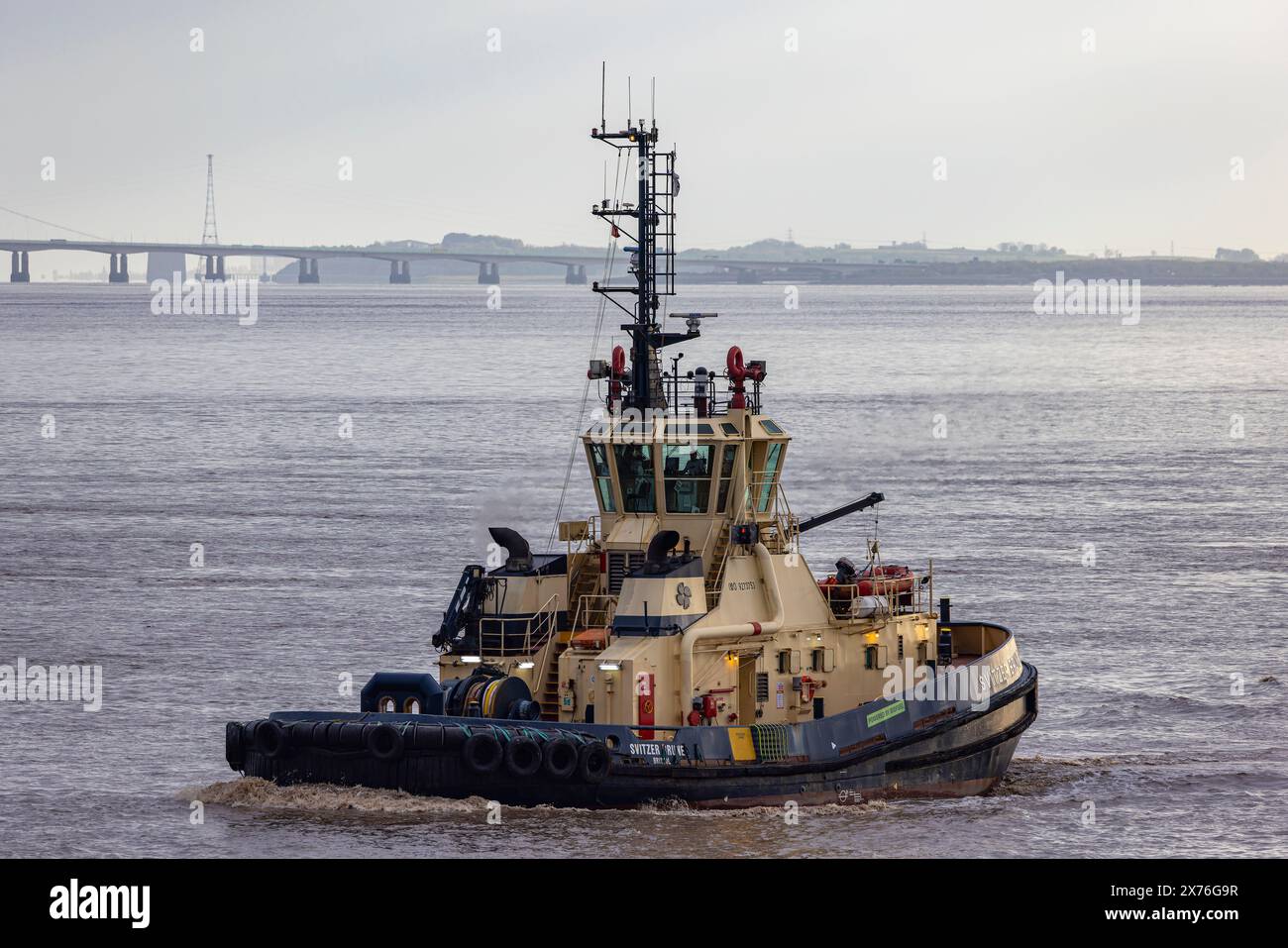 Tug Svitzer Brunel heading out backwards to meet up with cruise ship ...