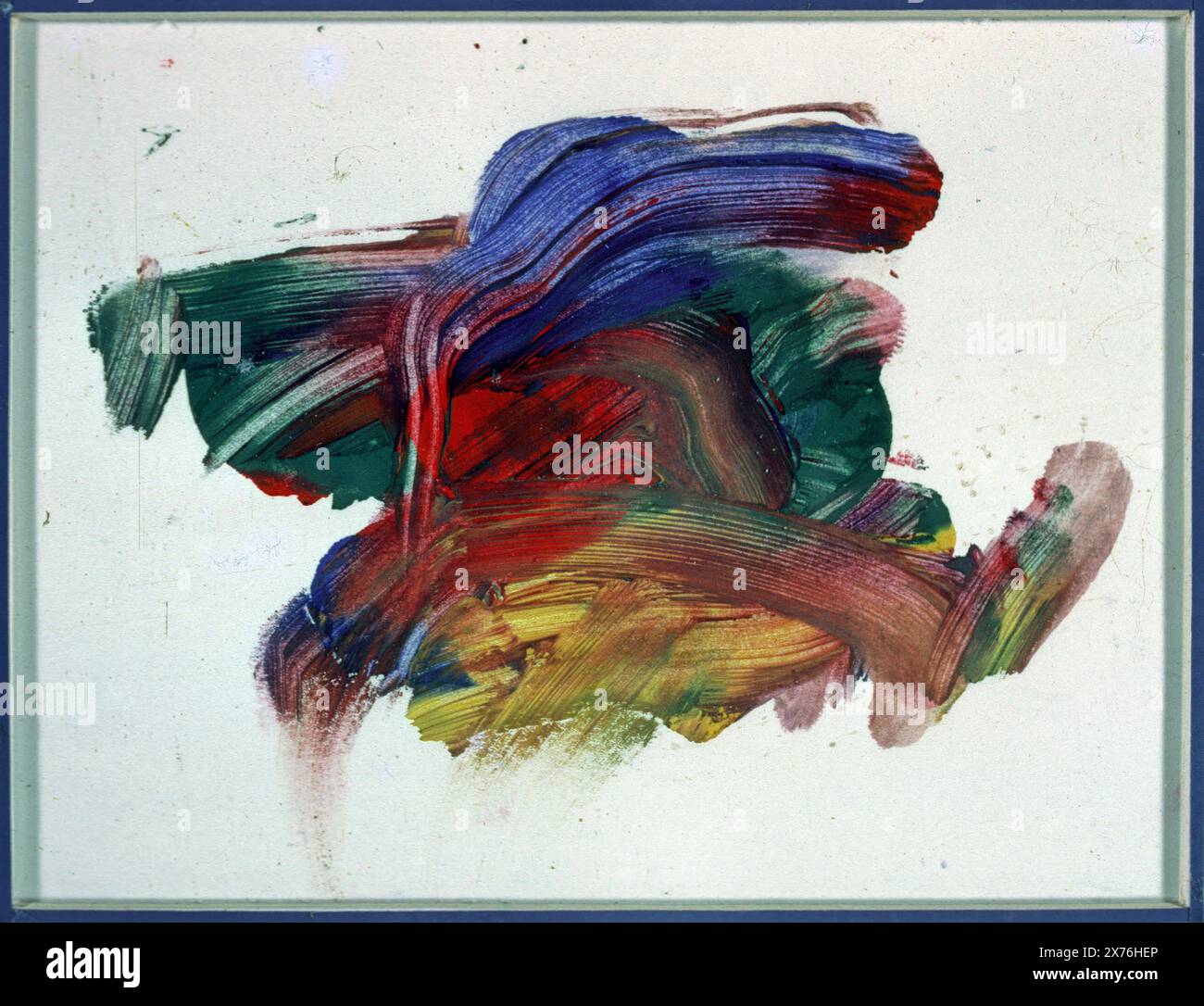 Ein Bild gemalt von dem Schimpansen Atlanta im Yerkes National Primate ...