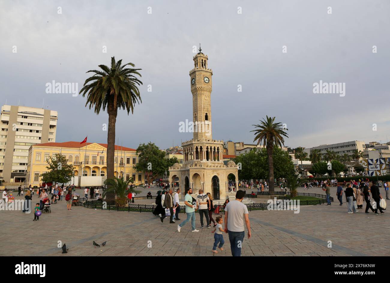 IZMIR, TURKEY-MAY 21,2022:Izmir Konak Square with Clock Tower ...