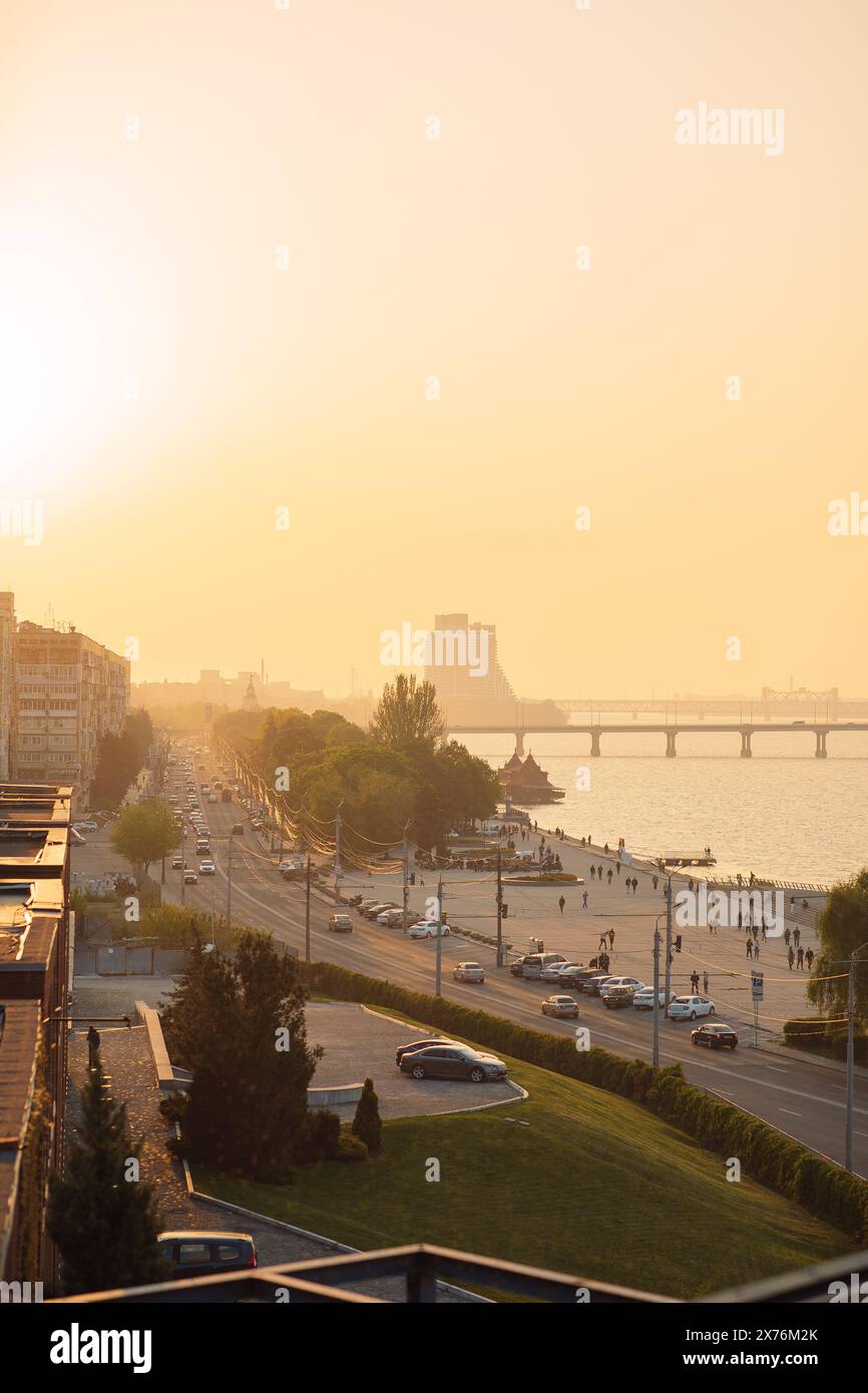 Sunset sky with city in the shadow background. High quality photo Stock ...