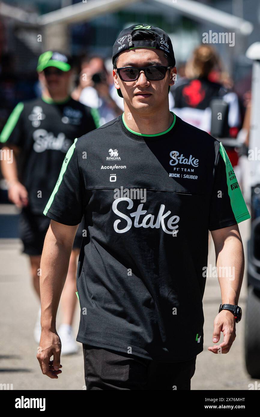 Imola, Italy. 17th May, 2024. Stake F1 Team Kick Sauber's Chinese ...