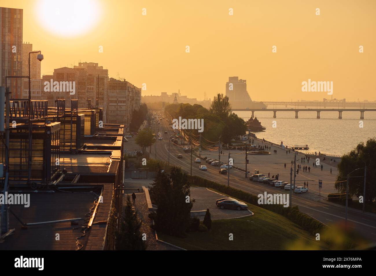 Sunset sky with city in the shadow background. High quality photo Stock ...