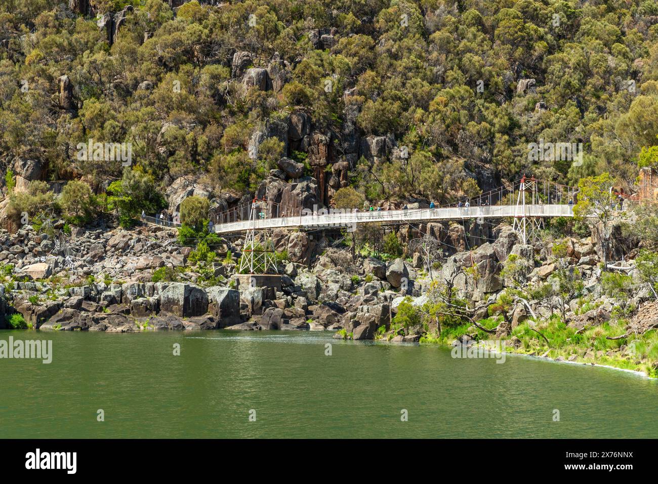 Cataract Gorge in Launceston, Tasmania, Australia. Some of the park's ...