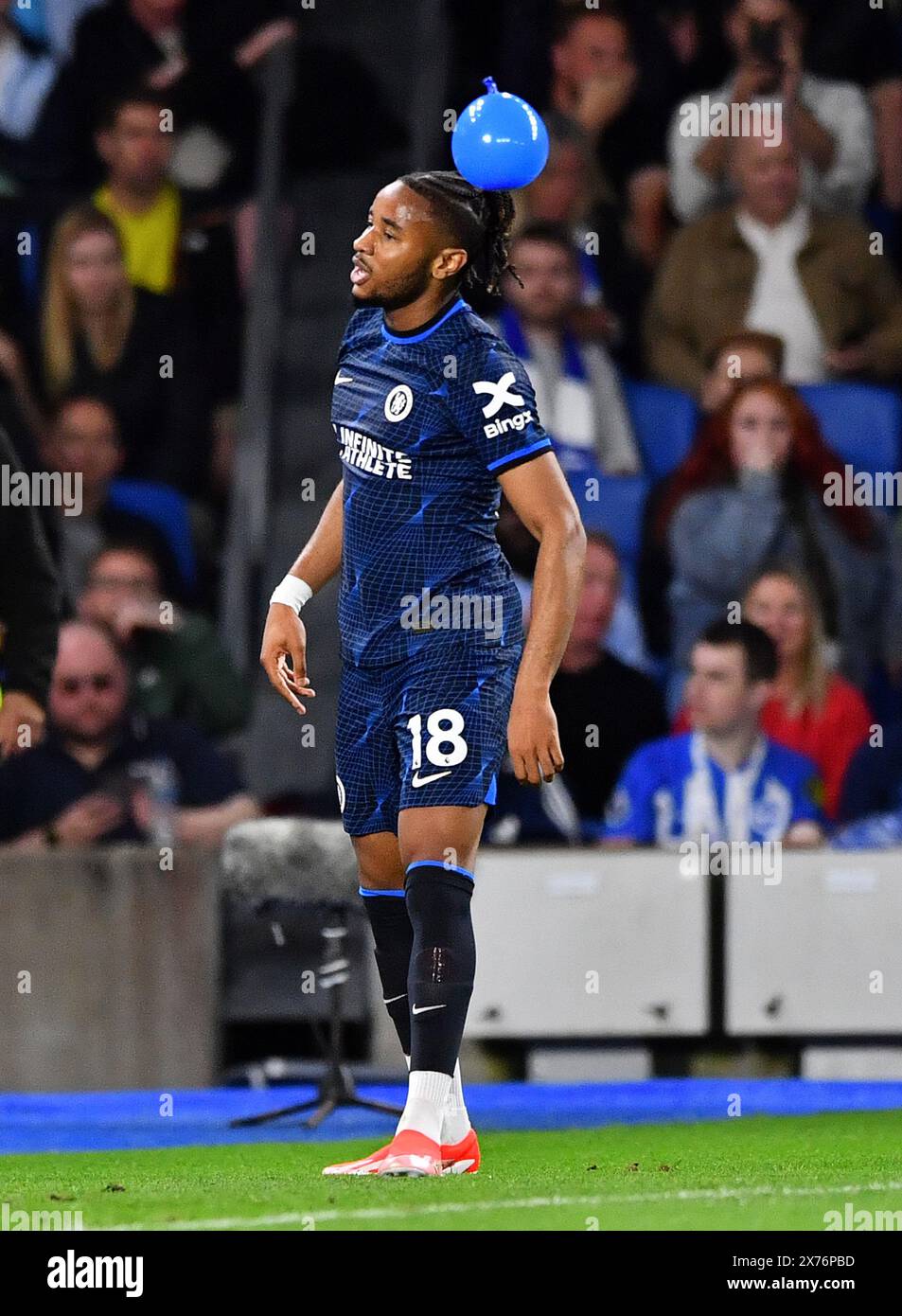 Christopher Nkunku of Chelsea celebrates scoring his teams second goal ...