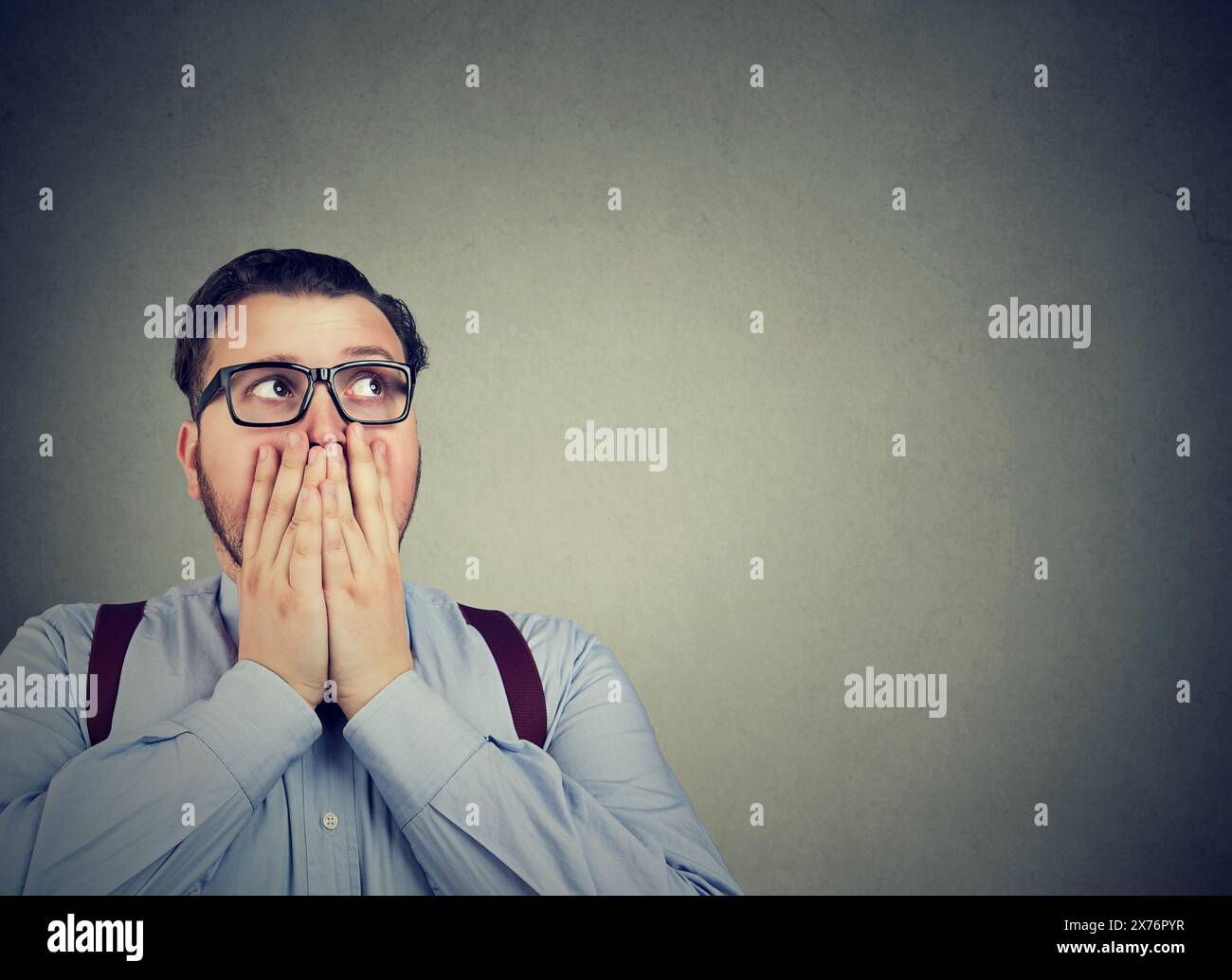 Scared young man hi-res stock photography and images - Alamy