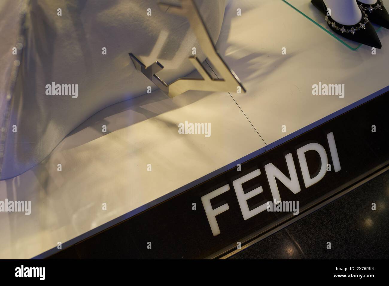 HONG KONG, CHINA - DECEMBER 05, 2023: Fendi sign as seen at a store in ...