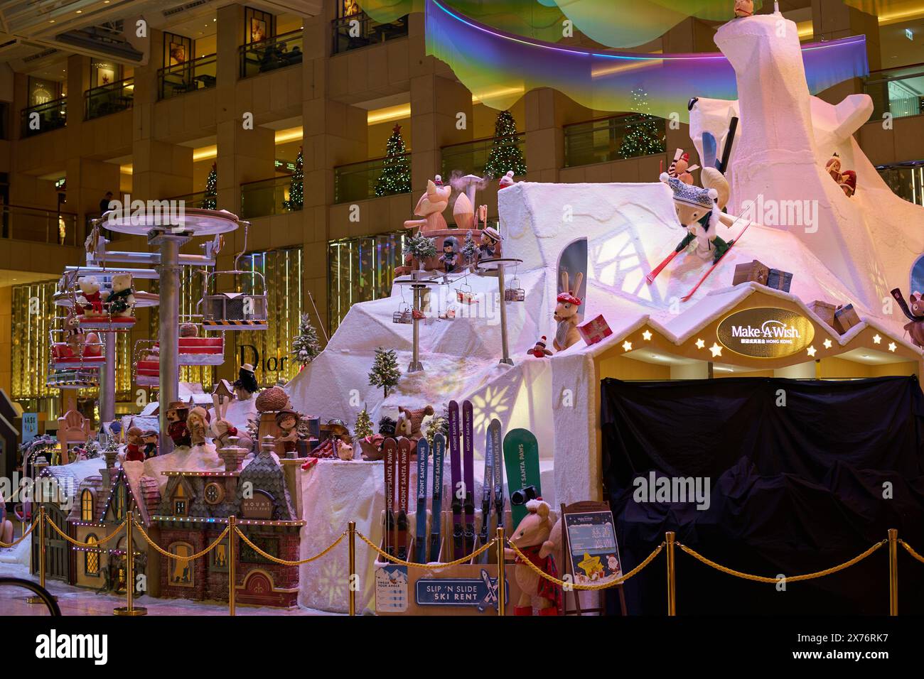 HONG KONG, CHINA - DECEMBER 05, 2023: Santa Paws Village Christmas ...