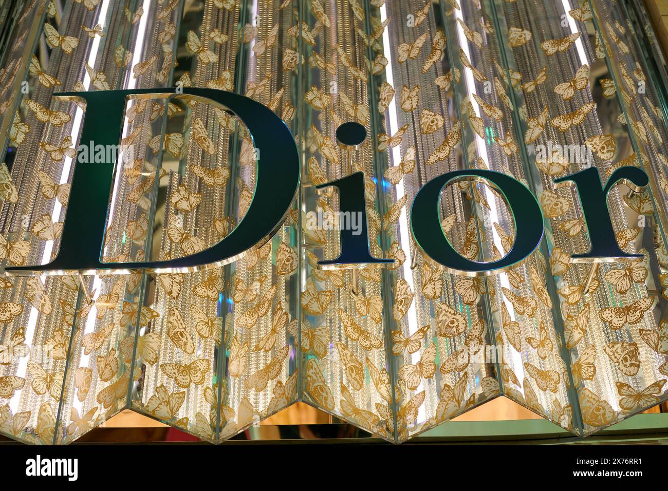 HONG KONG, CHINA - DECEMBER 05, 2023: Dior sign as seen at a store on ...