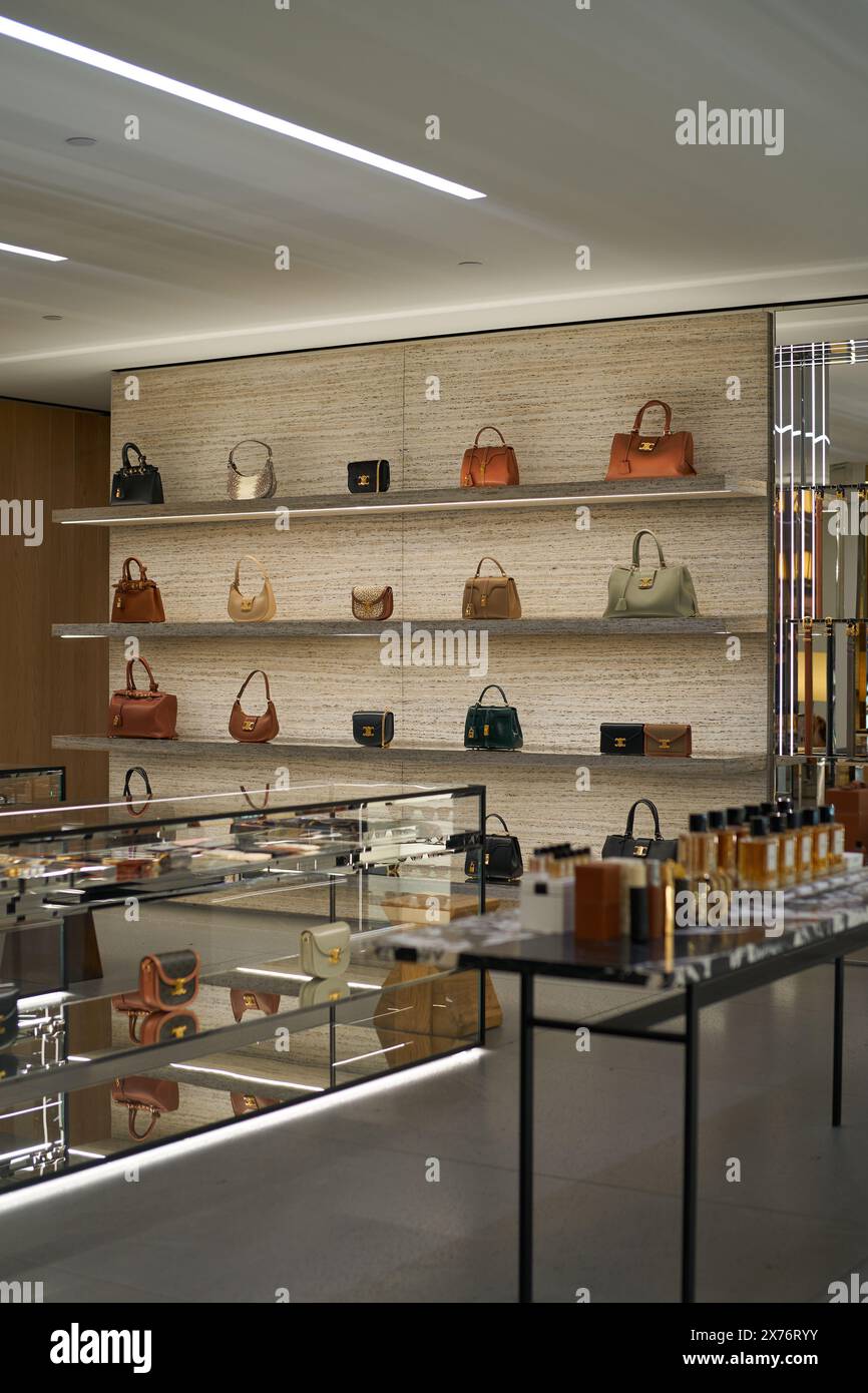 HONG KONG, CHINA - DECEMBER 05, 2023: interior shot of Celine store in ...