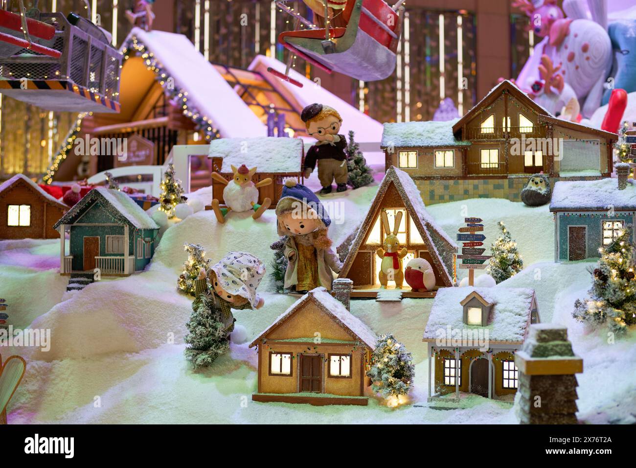 HONG KONG, CHINA - DECEMBER 05, 2023: Santa Paws Village Christmas ...