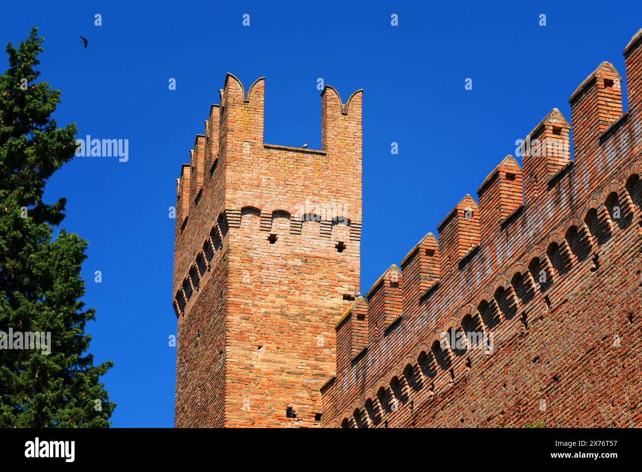 Gradara, Italy - August, 25, 2022: tower details of Gradara Castle ...