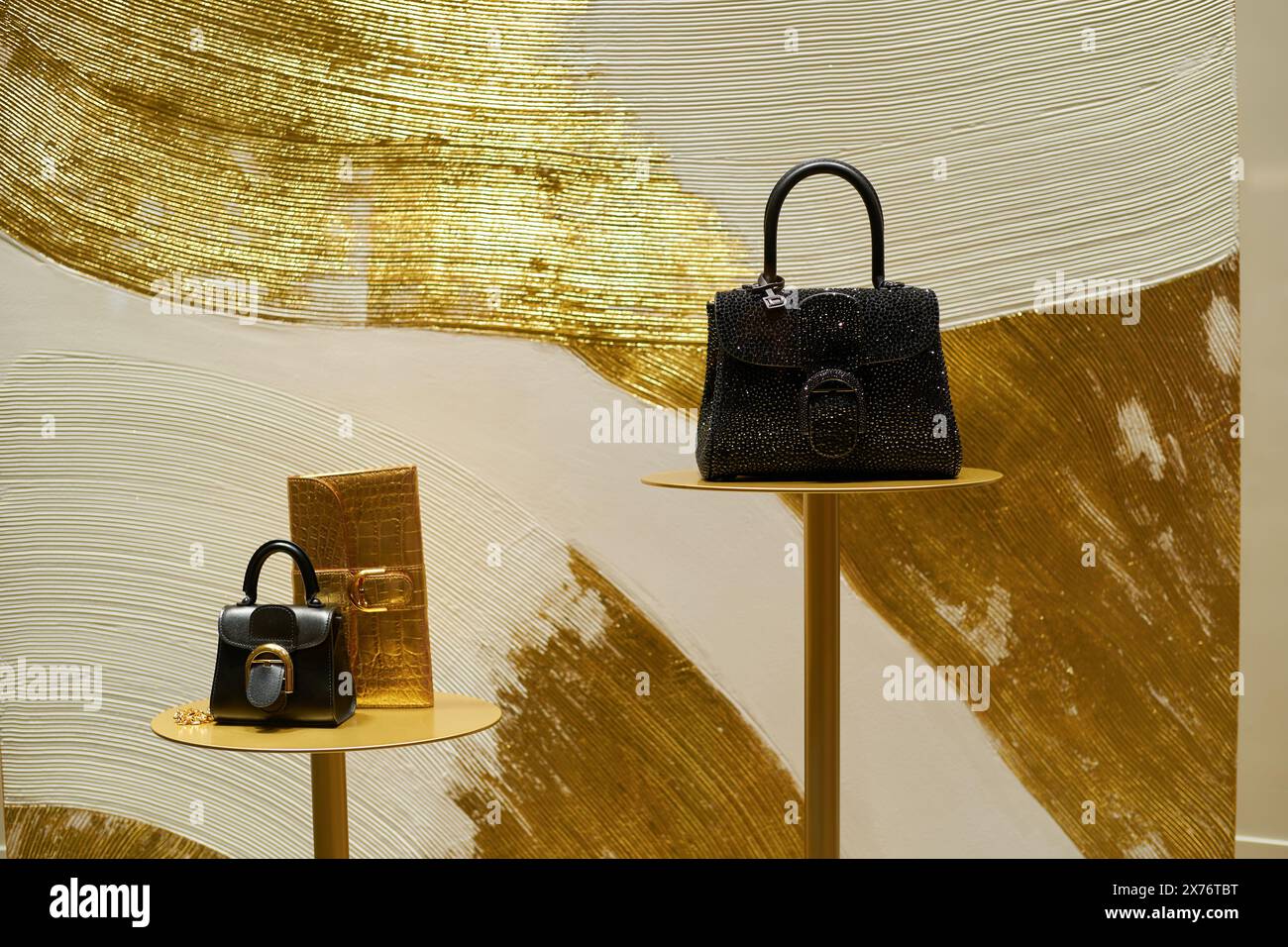 HONG KONG, CHINA - DECEMBER 05, 2023: bags displayed at Delvaux store ...