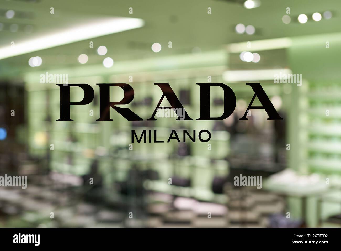 Prada milano logo hi-res stock photography and images - Alamy