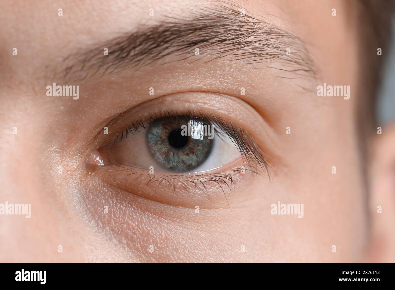 Perfect vision. Man with beautiful eyes, closeup Stock Photo - Alamy