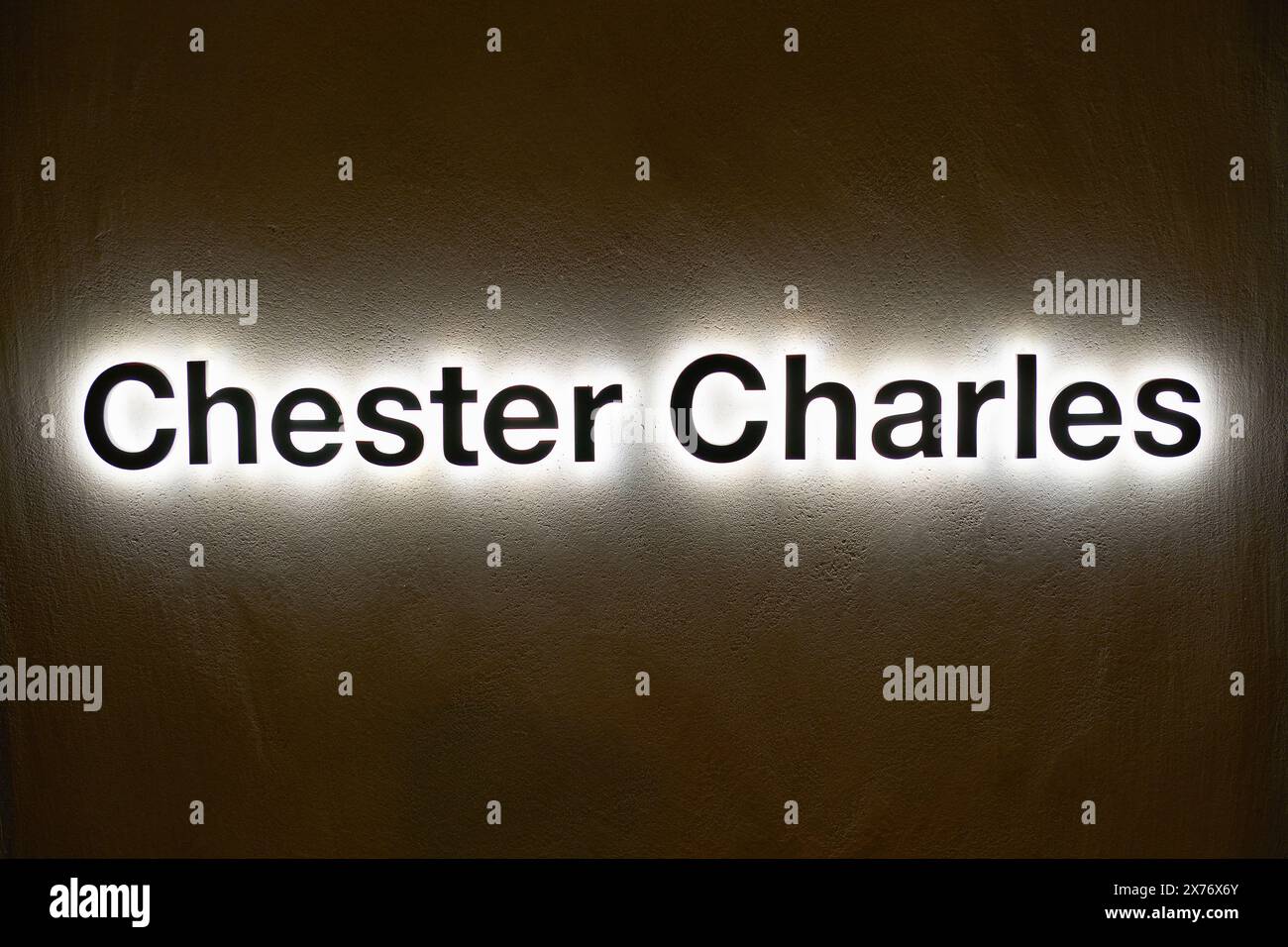 HONG KONG, CHINA - DECEMBER 05, 2023: close up shot of Chester Charles ...