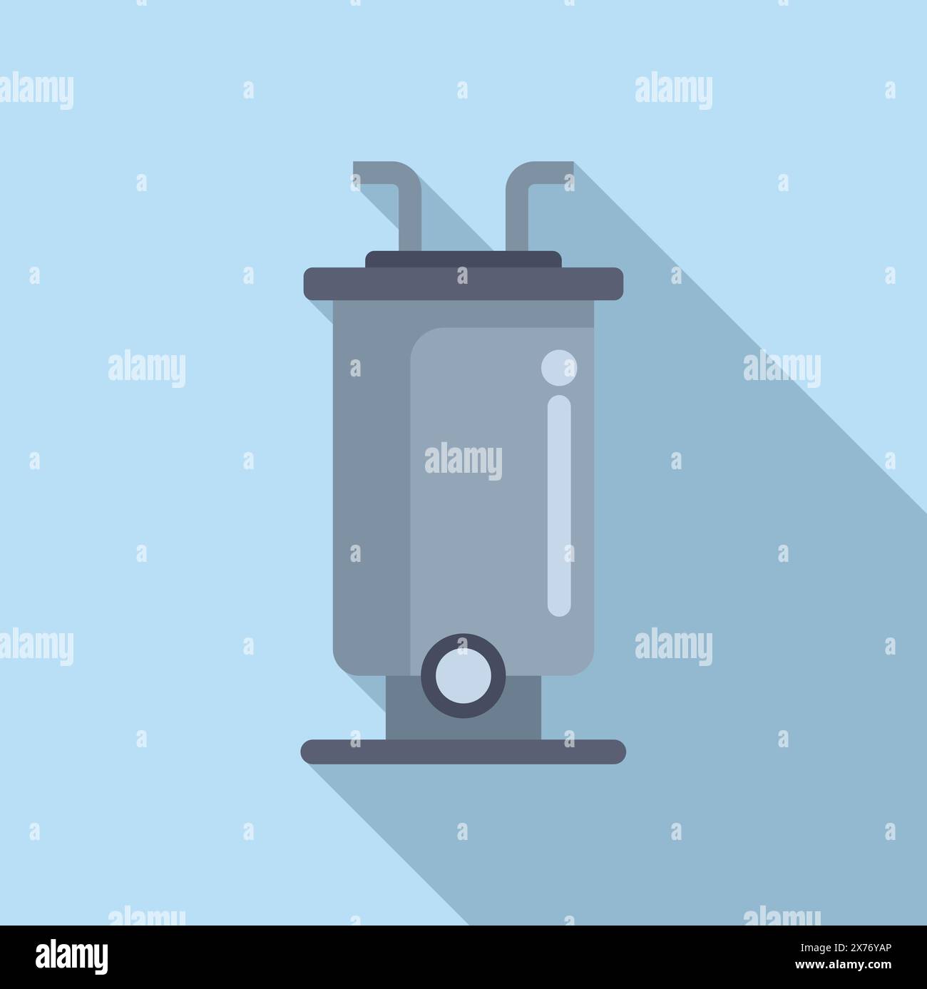 Digital illustration of a modern trash can icon in a minimalist style ...