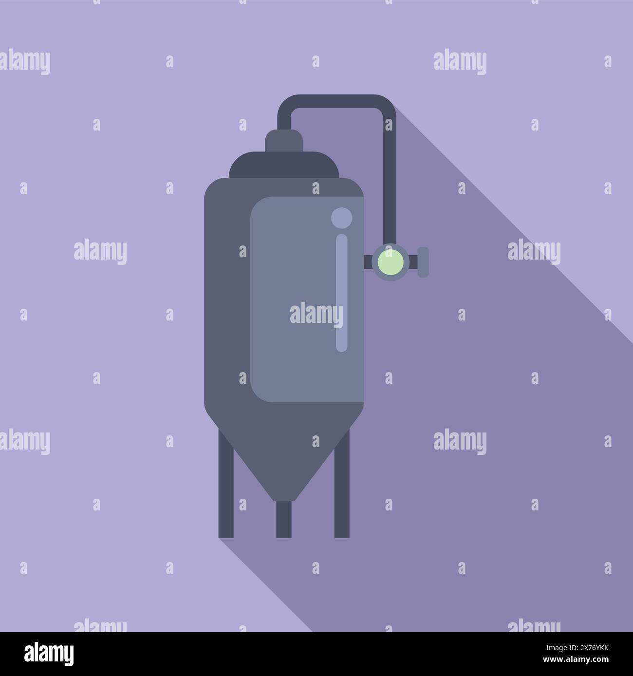 Simplified graphic representation of a fermenter used in chemical or ...