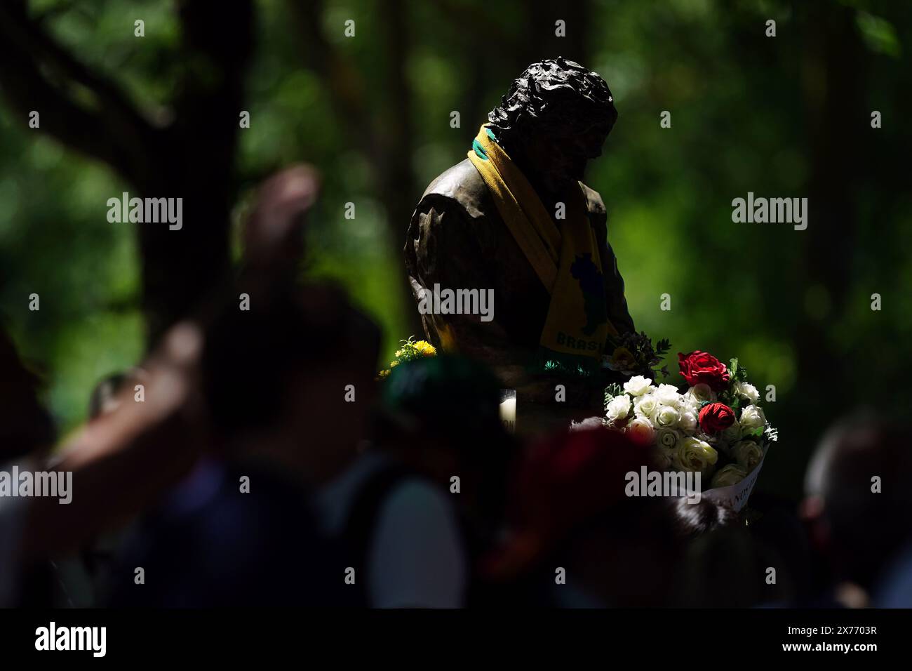 Ayrton senna during practice at the imola circuit hi-res stock ...