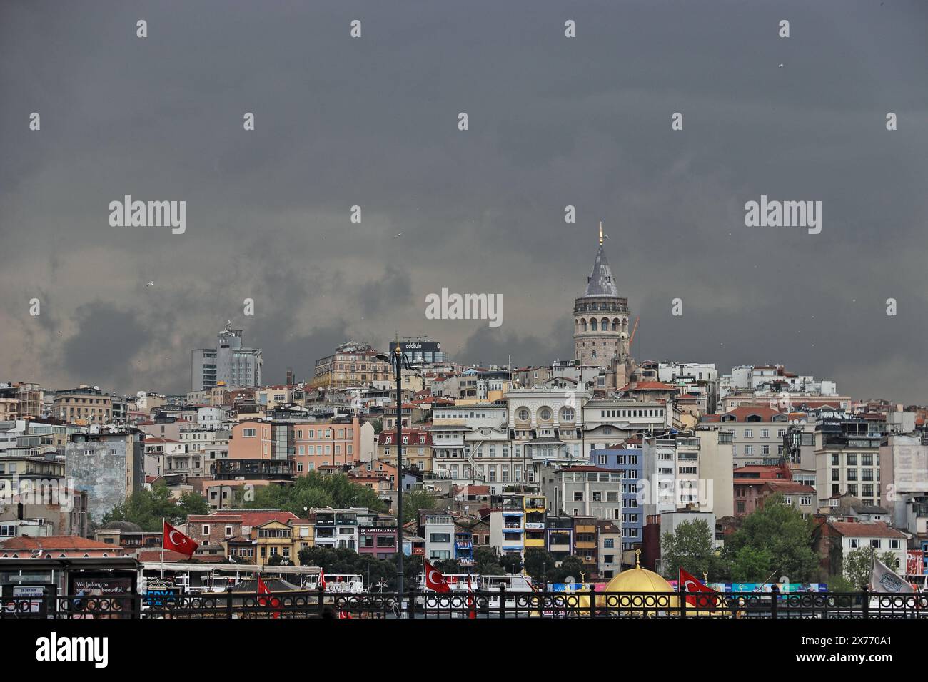 The skyline of Istanbul from Bosphorus Strait Stock Photo - Alamy