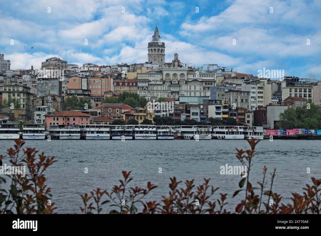 The skyline of Istanbul from Bosphorus Strait Stock Photo - Alamy