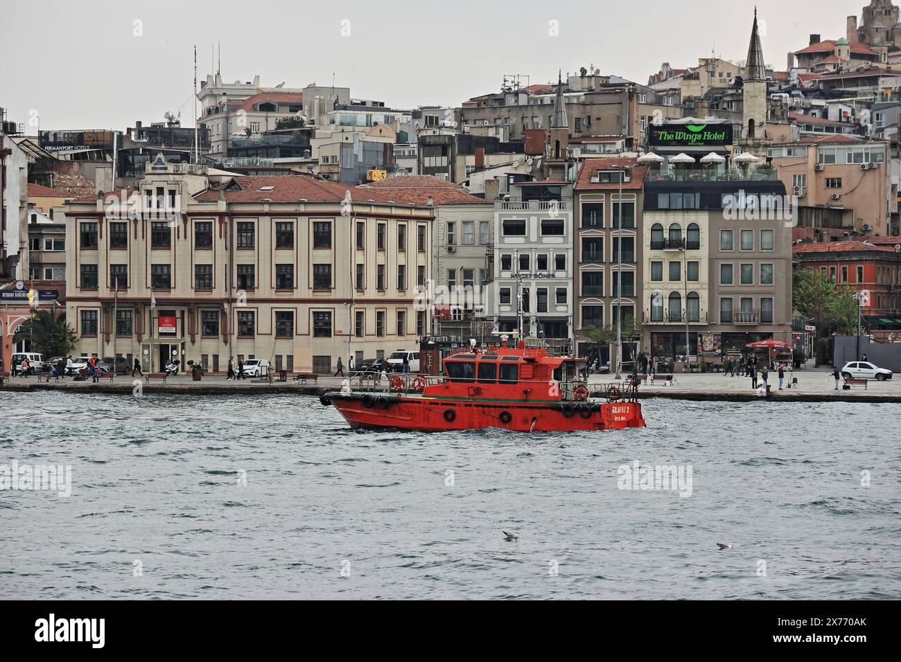 The skyline of Istanbul from Bosphorus Strait Stock Photo - Alamy