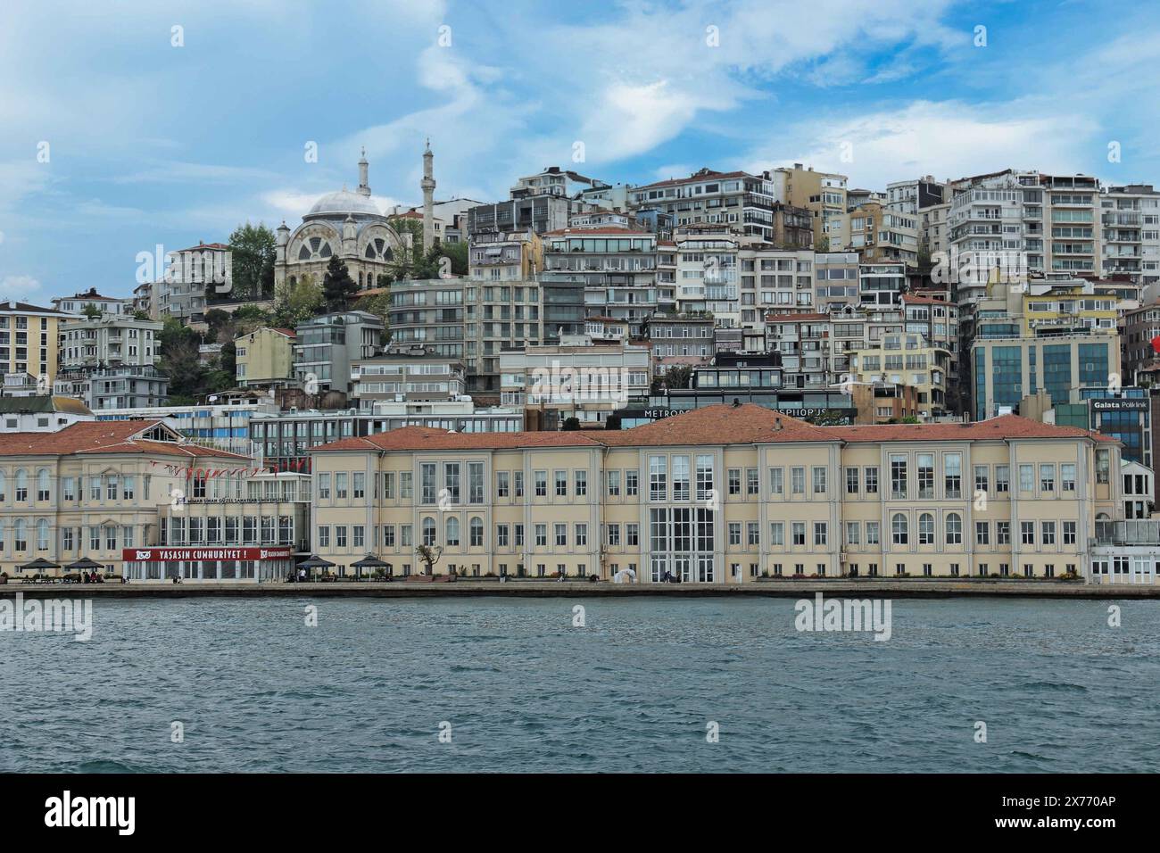 The skyline of Istanbul from Bosphorus Strait Stock Photo - Alamy