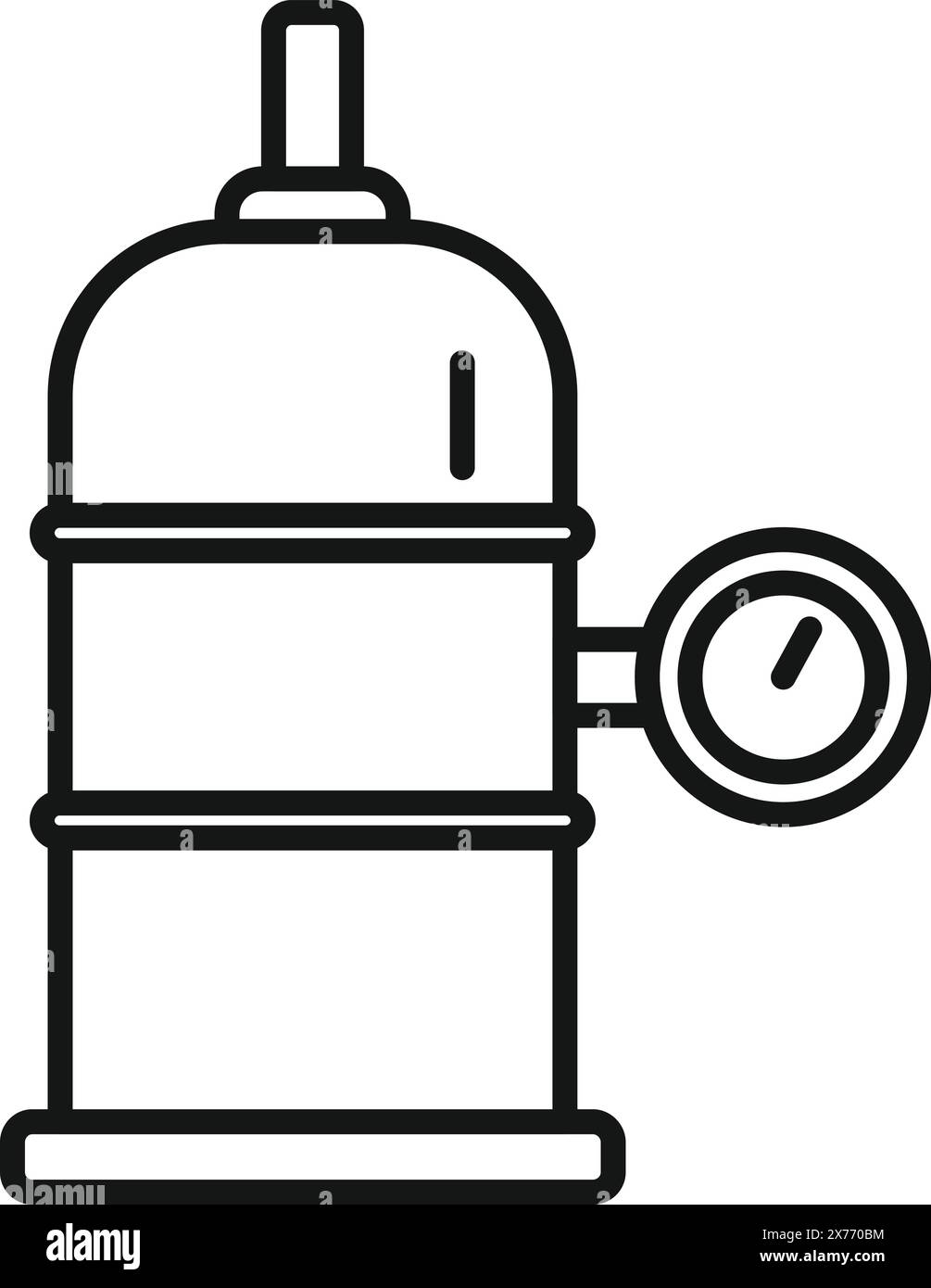 Black and white line art representing an iconic street water hydrant ...