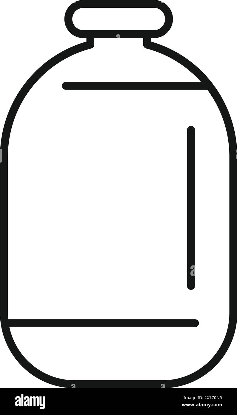 Simple black and white line drawing of a traditional bottle, suitable ...