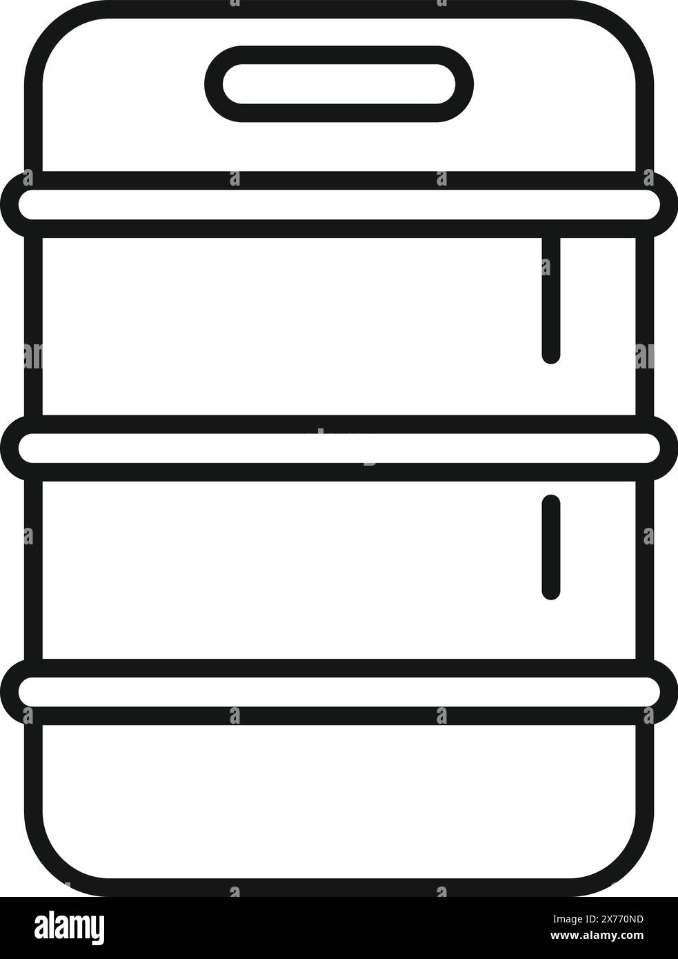 Black and white line art of a traditional japanese bento box, perfect ...