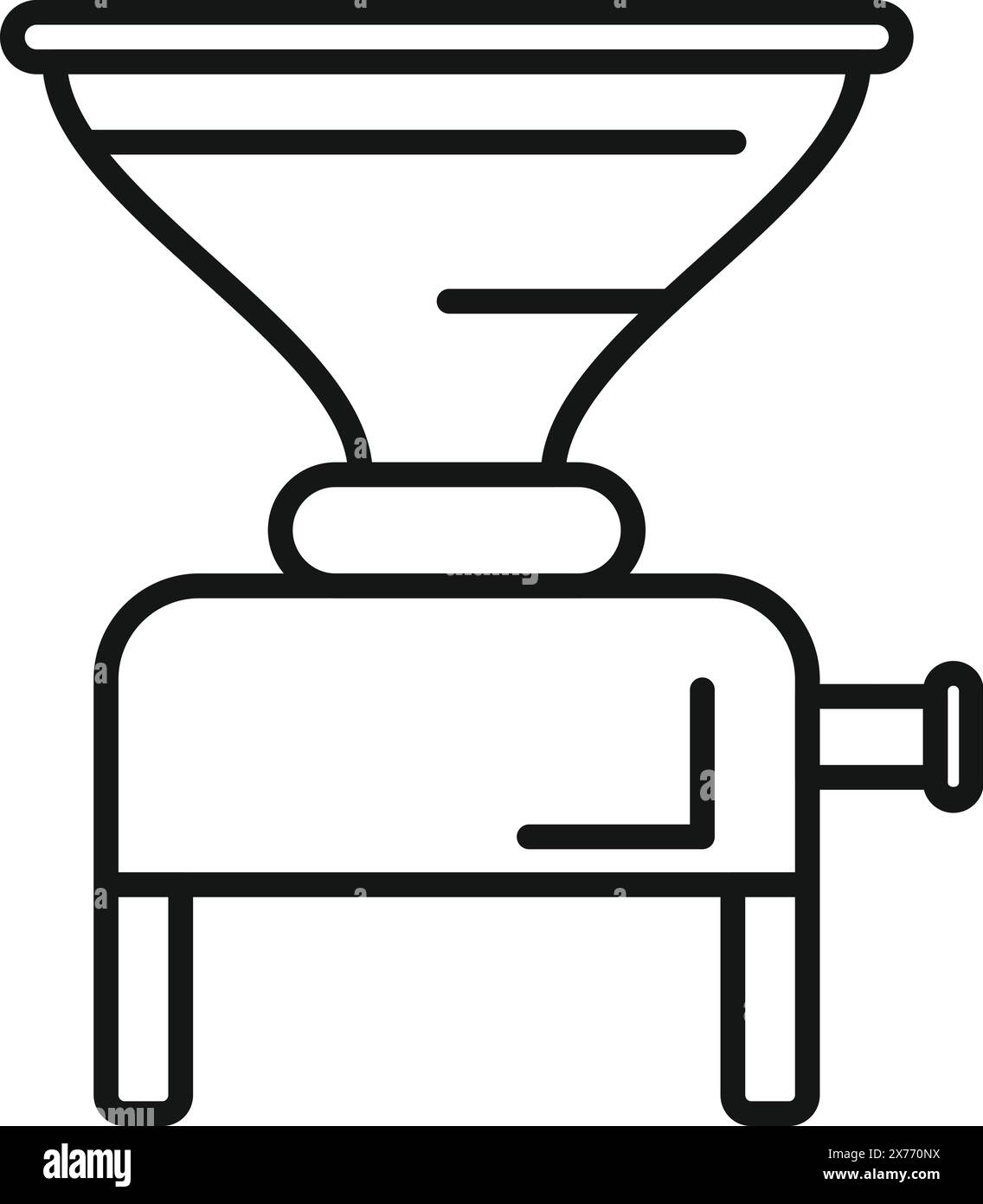 Black and white vector image of a traditional hand coffee grinder Stock ...