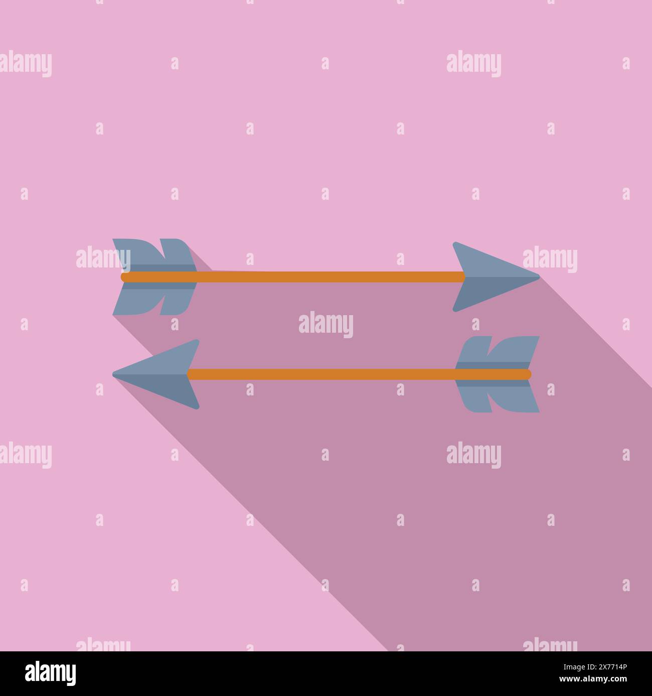 Illustration of two arrows pointing in opposite directions on a ...