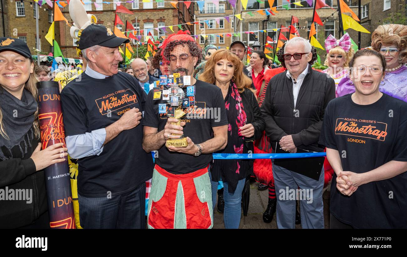London, UK. 18 May 2024. The Mousetrap is awarded Best Dressed Stall by ...