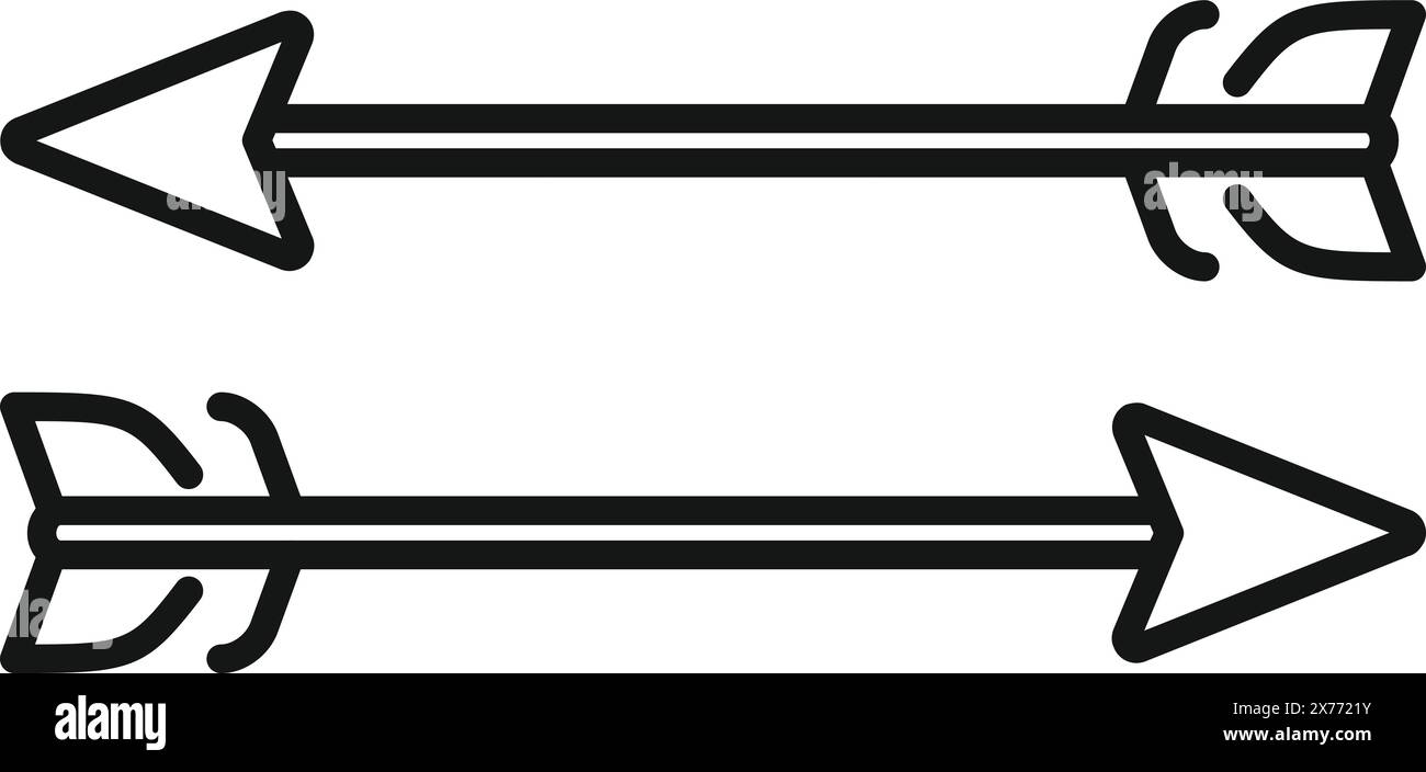 Handdrawn vector arrows set with simple graphic arrow illustration and ...