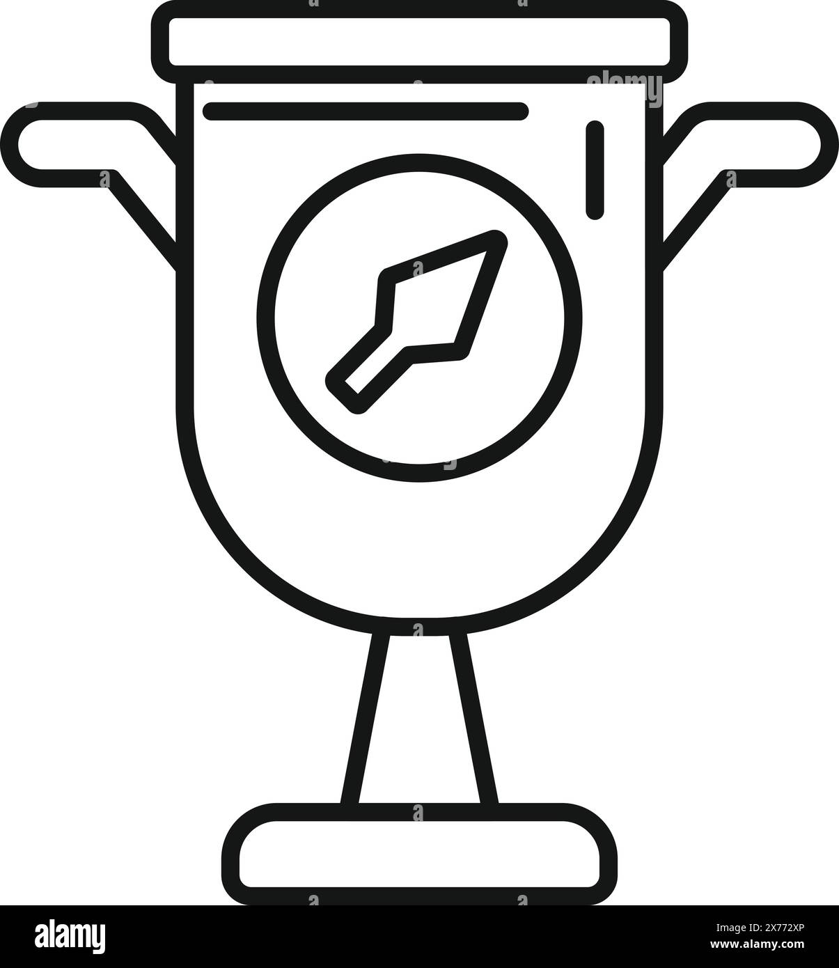 Black and white line art of a trophy featuring a quill emblem, symbolizing literary achievement ...