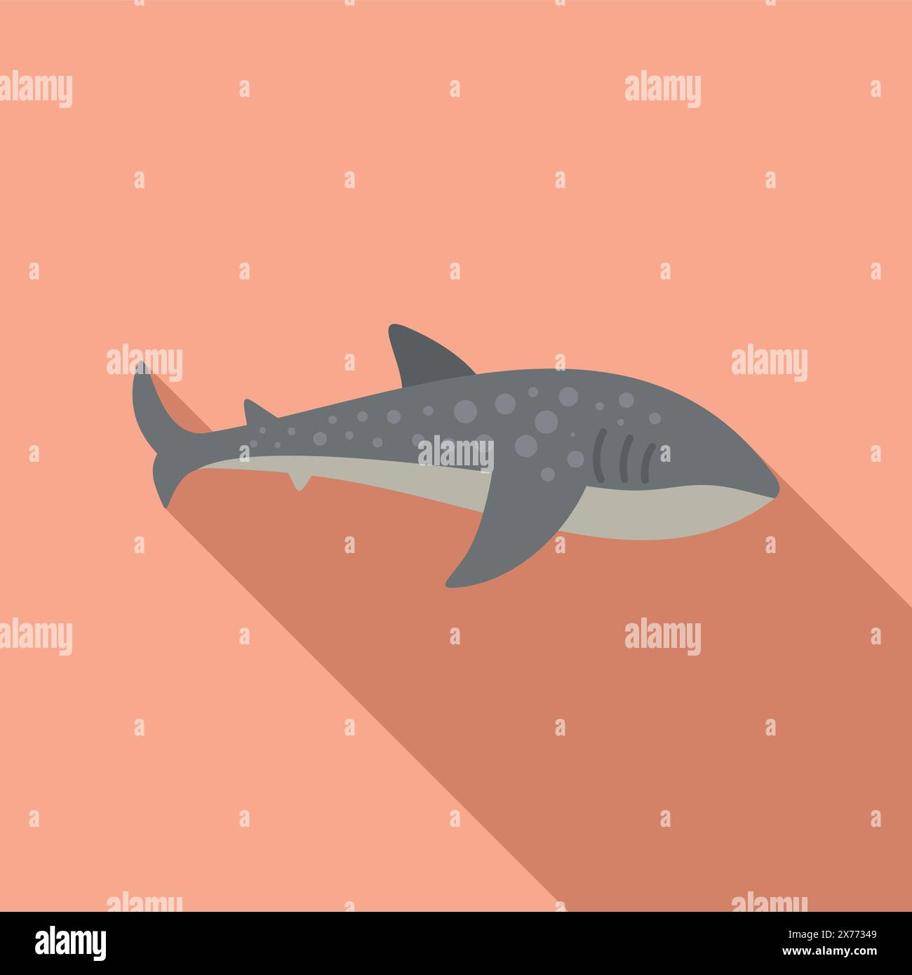 Vector graphic of a friendly whale shark, ideal for children ...