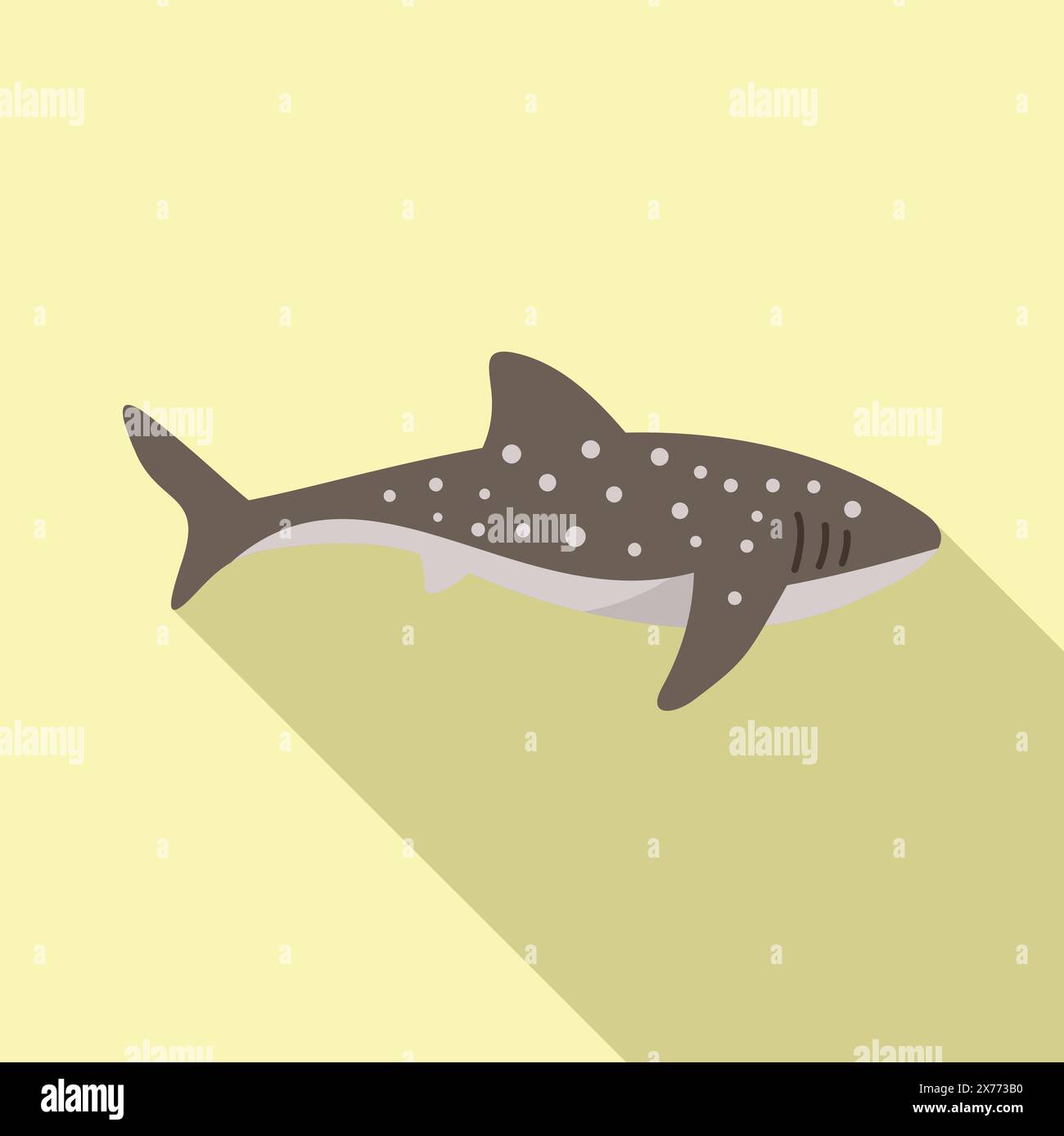 A vector graphic of a whale shark, simple and cute, perfect for ...