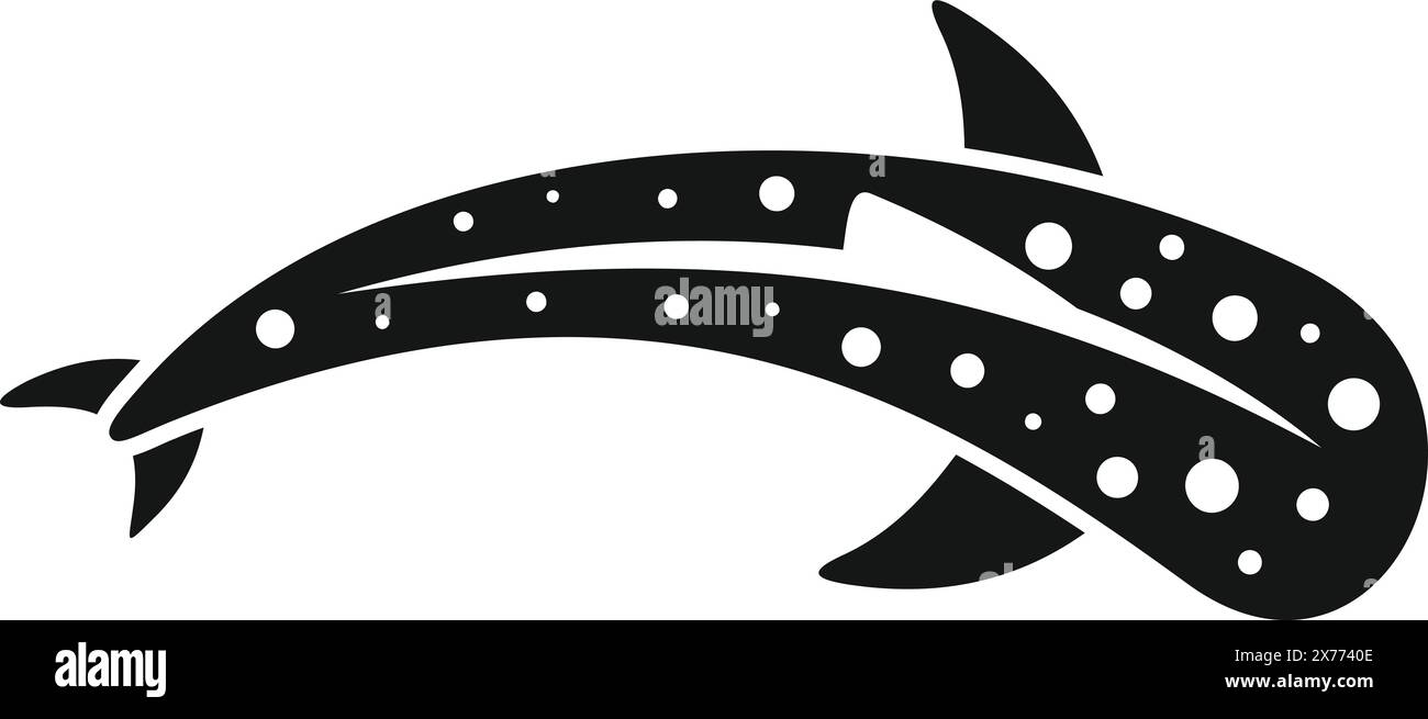 Black and white vector illustration of a spotted eel, perfect for ...