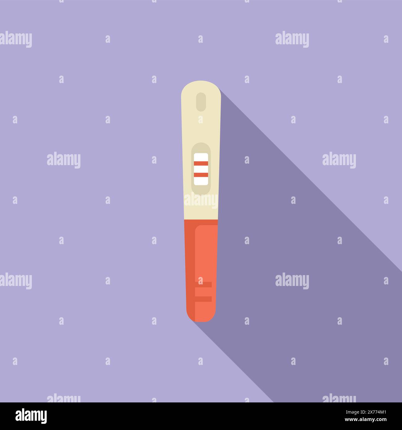 Happy news of pregnancy test with two lines vector illustration in flat ...