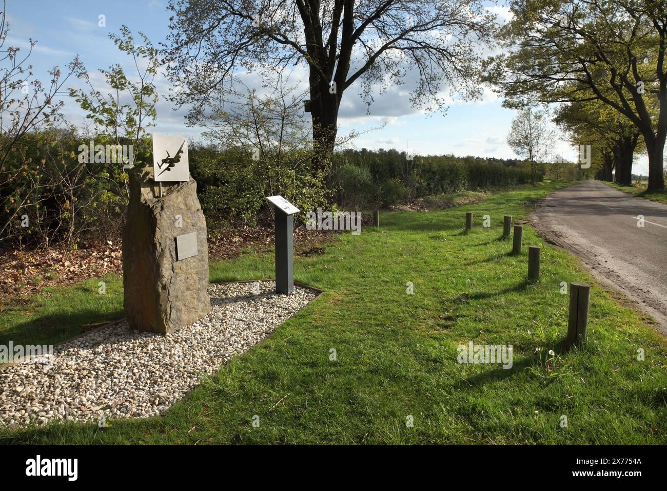 Memorial to the crew of an RAF 44 (Rhodesia) Squadron Lancaster bomber ...
