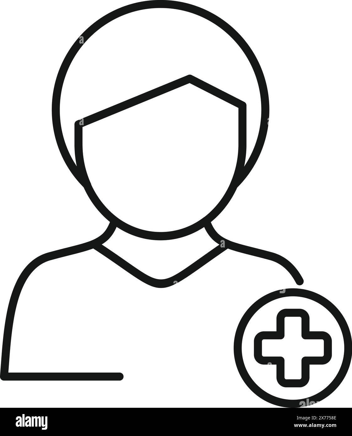 Healthcare medical professional avatar icon vector symbol for medic ...