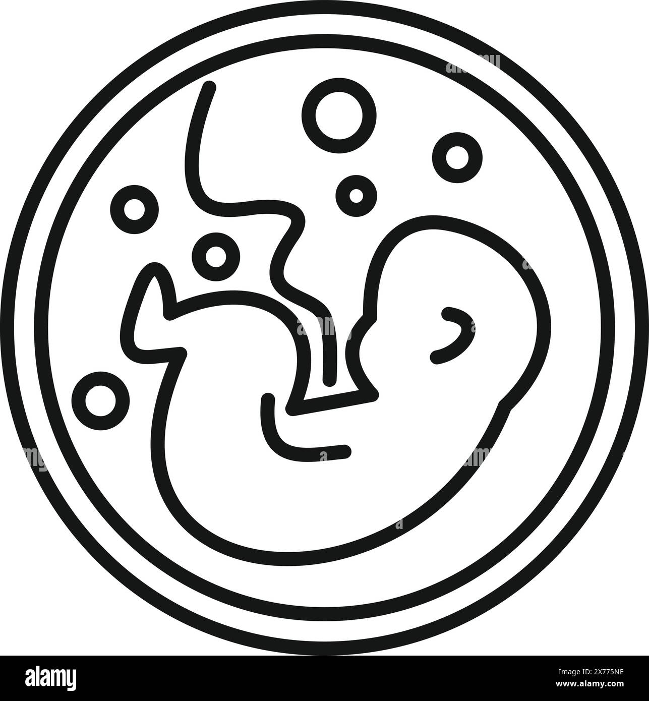 Minimalist black and white emblematic symbol of motherhood and child ...