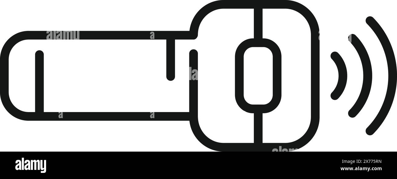 Simplicityfocused vector icon of a wireless computer mouse with radio ...