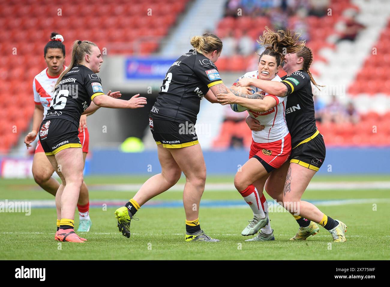 Doncaster, England - 18th May 2024 - Emily Rudge of St Helens in action ...