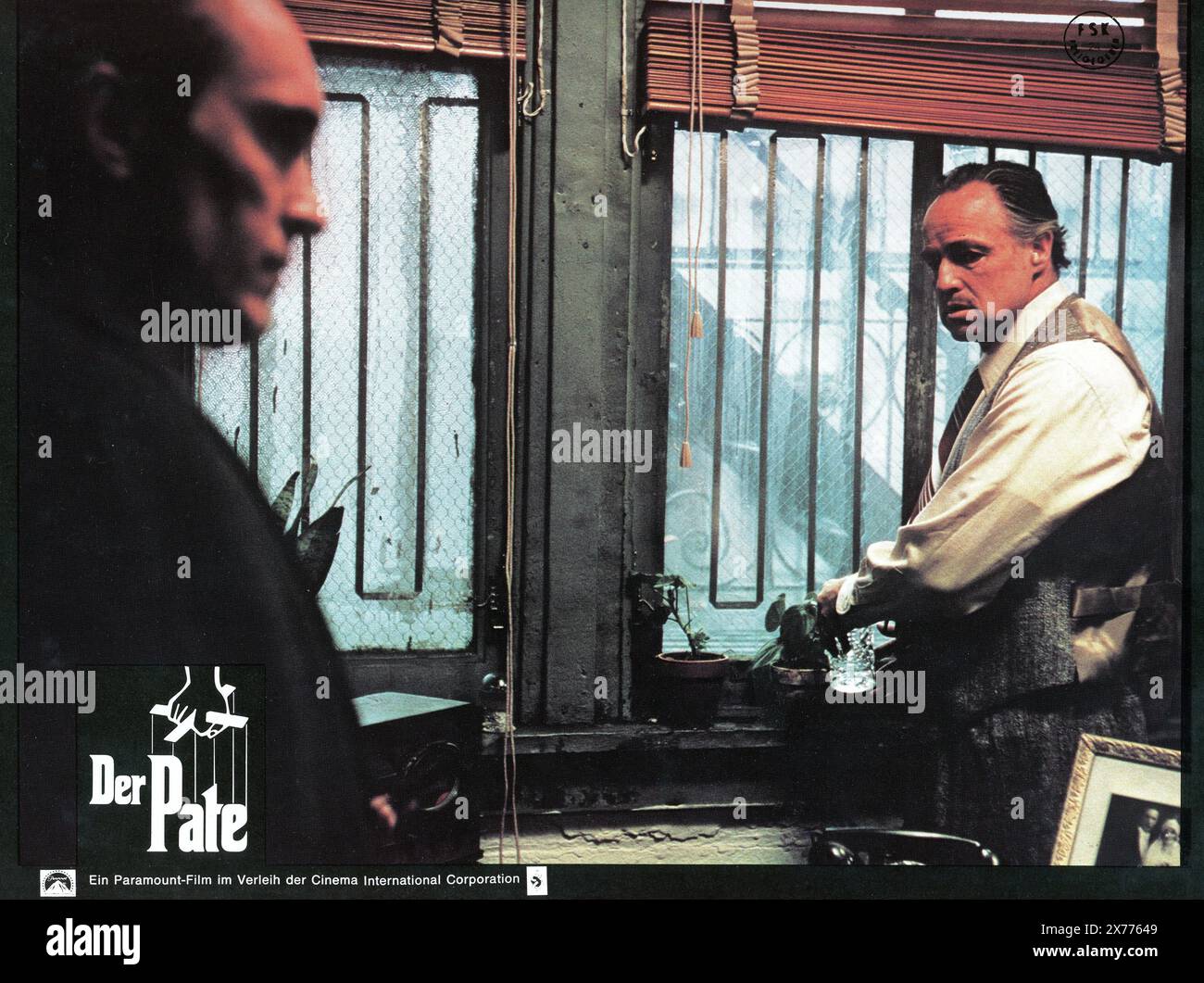 ROBERT DUVALL and MARLON BRANDO in THE GODFATHER 1972 director FRANCIS ...