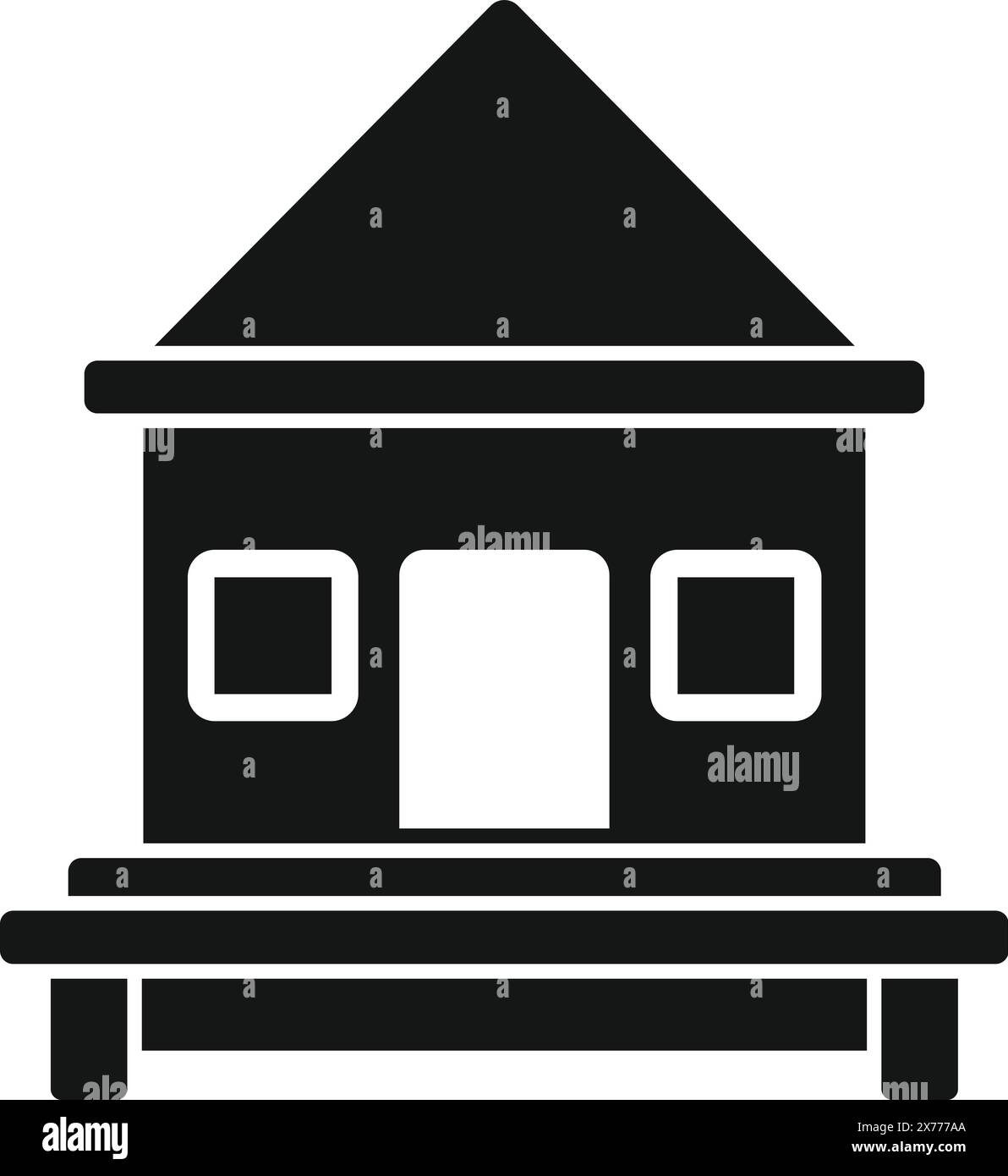 Black and white graphic of a simple, stylized house suitable for logos ...