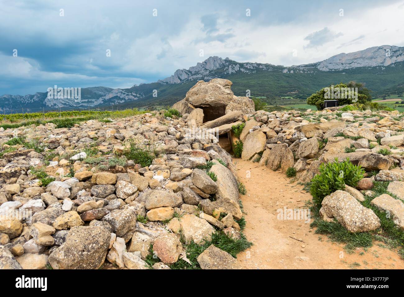 Megalithic Dolmen Alto de la Huesera in Alava province, Spain Stock ...