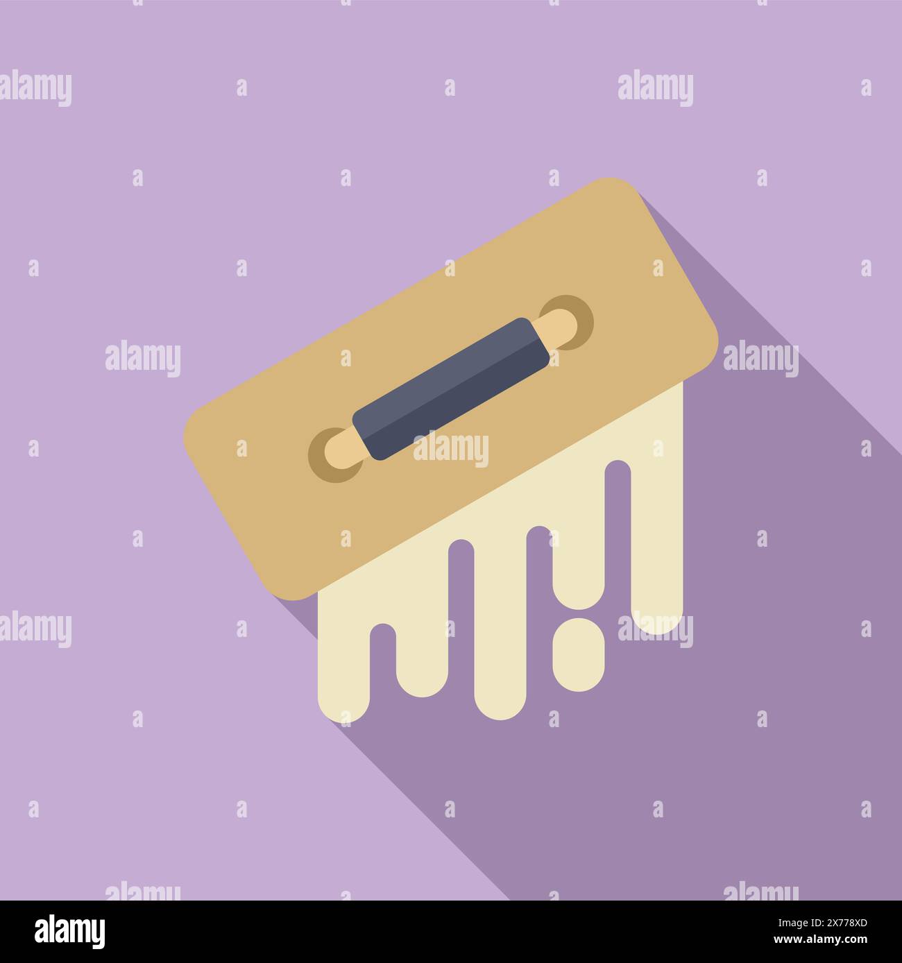 Isometric vector illustration of a dough scraper or cutter icon with ...