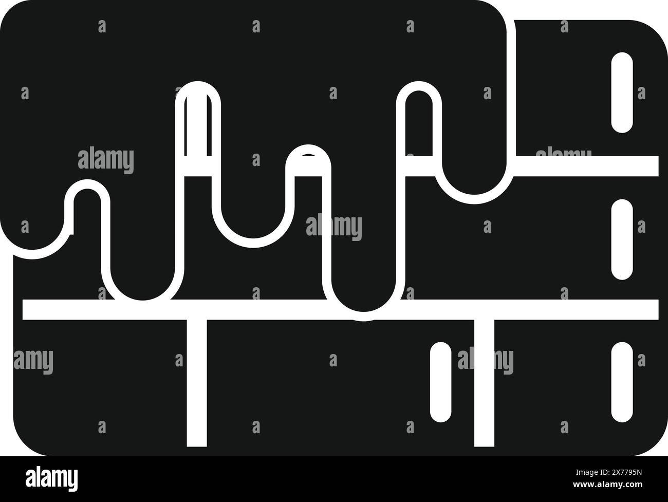 Black and white vector icon of an abstract drip paint wall art design ...