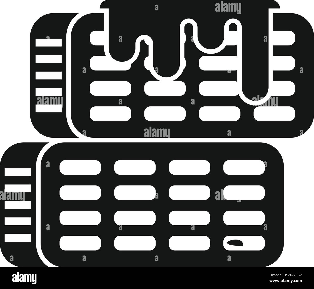 Dripping chocolate bar icon in flat design for web, mobile app, user ...