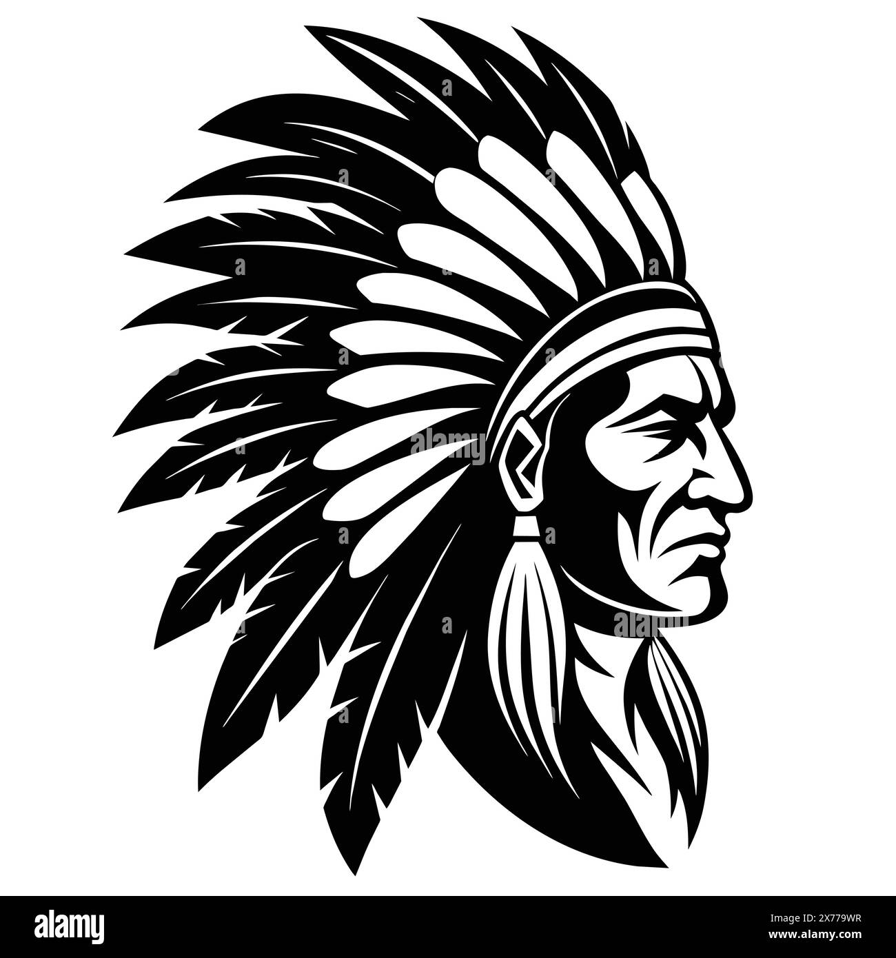 Cherokee outline Black and White Stock Photos & Images - Alamy